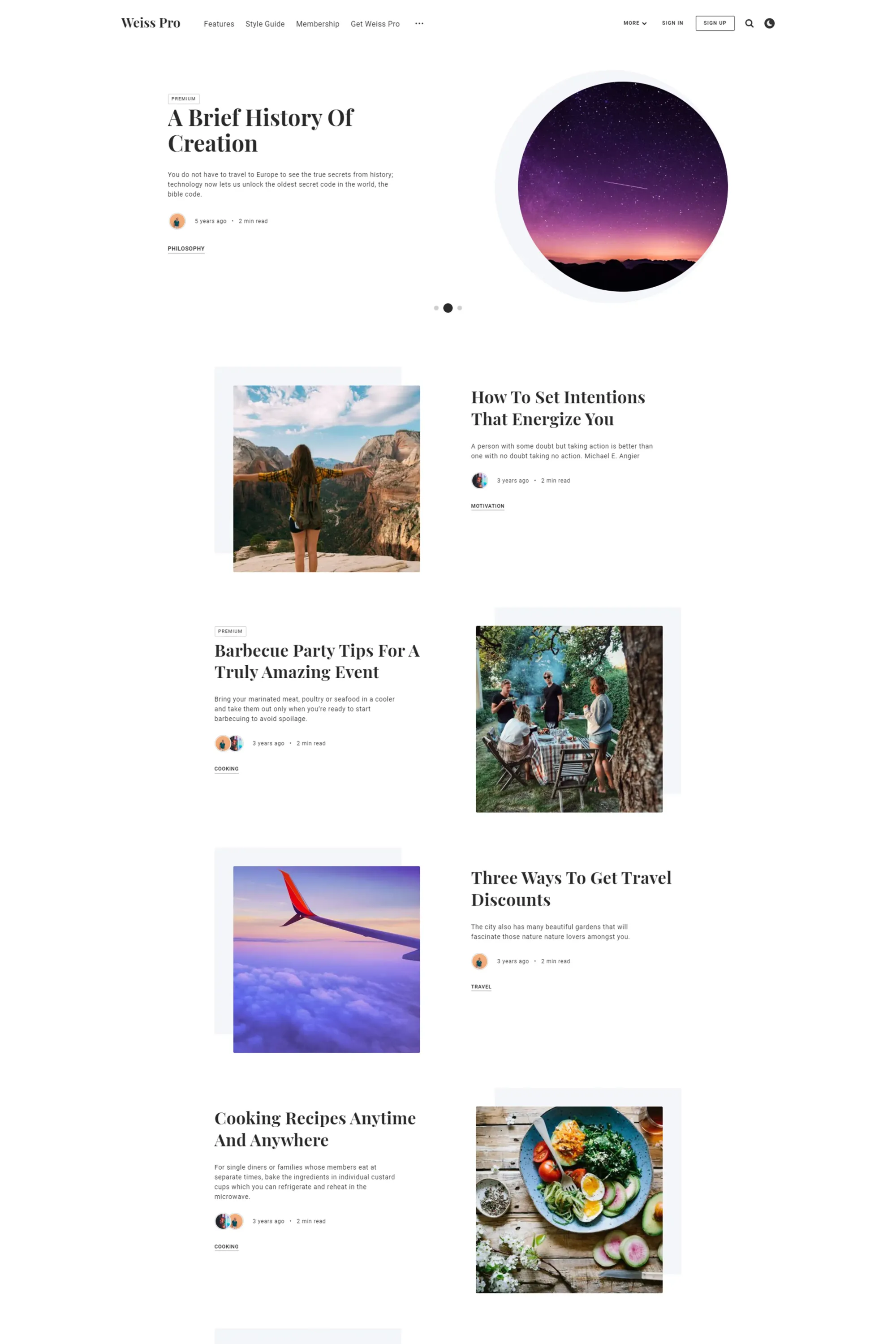 Weiss Pro Ghost Theme - Elegant & Responsive Design 🌟