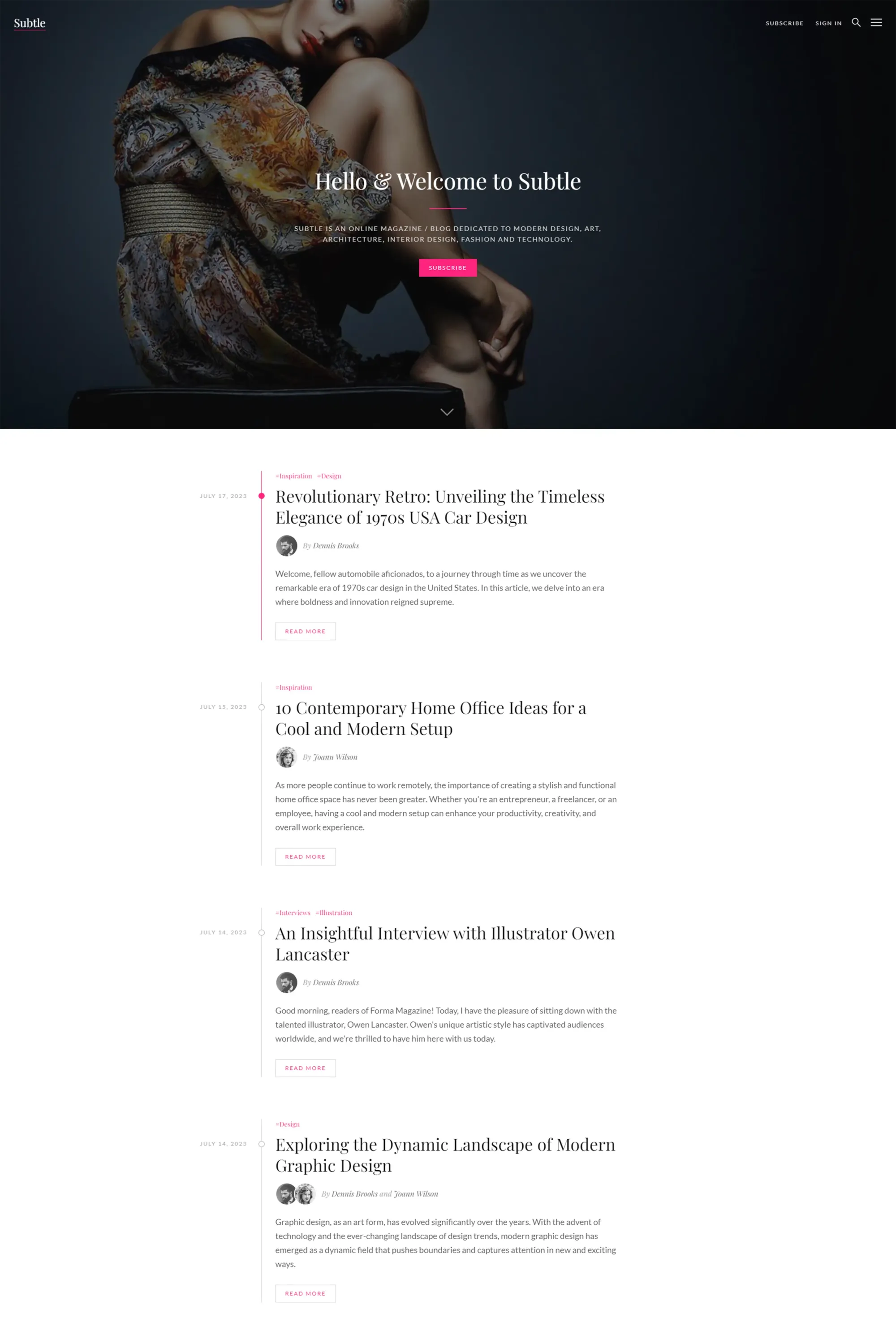 🎨 Subtle Ghost Theme – Elegant & Minimalist Design for Blogs