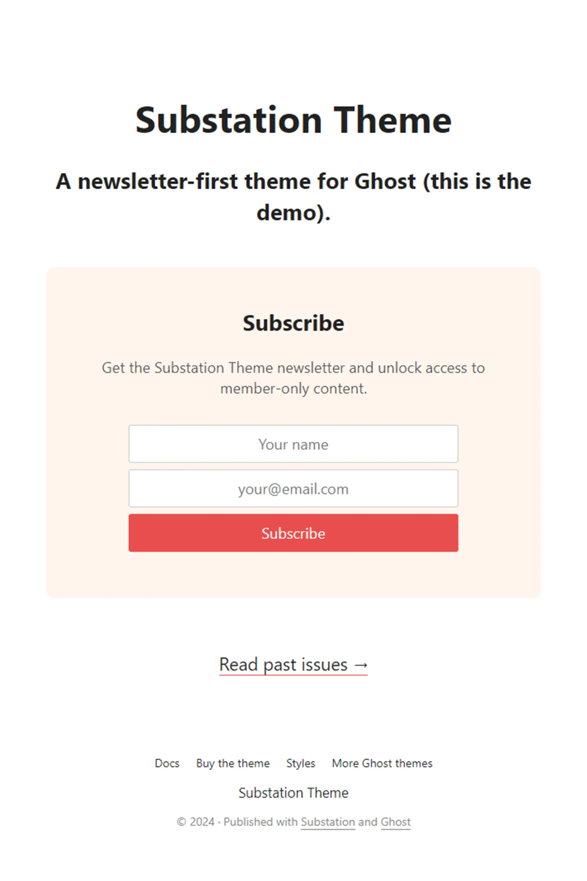 ️ Substation Ghost Theme - Newsletter-First & Sleek 🌟