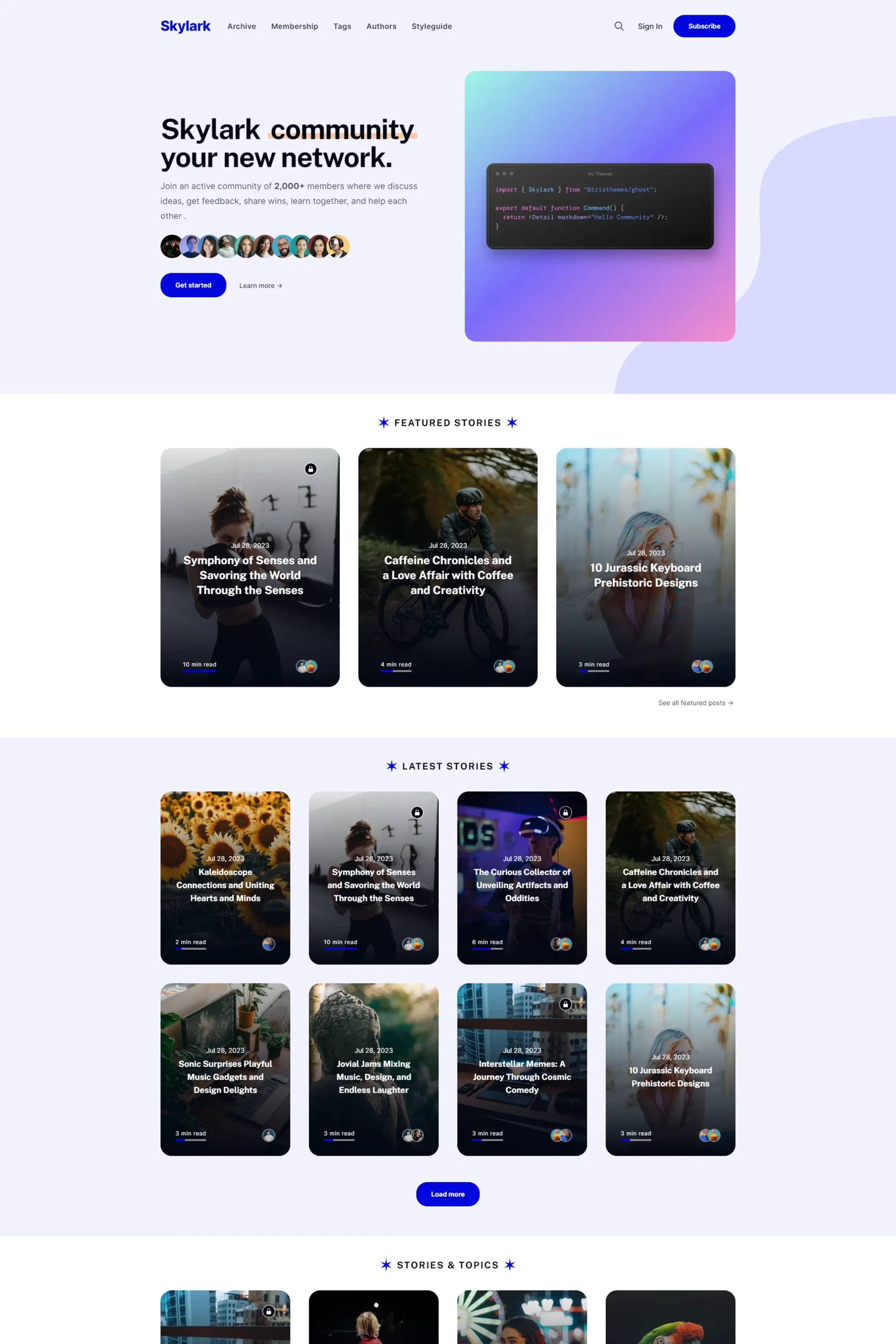 New Skylark Ghost Theme by Iris Themes 🖋️🌟