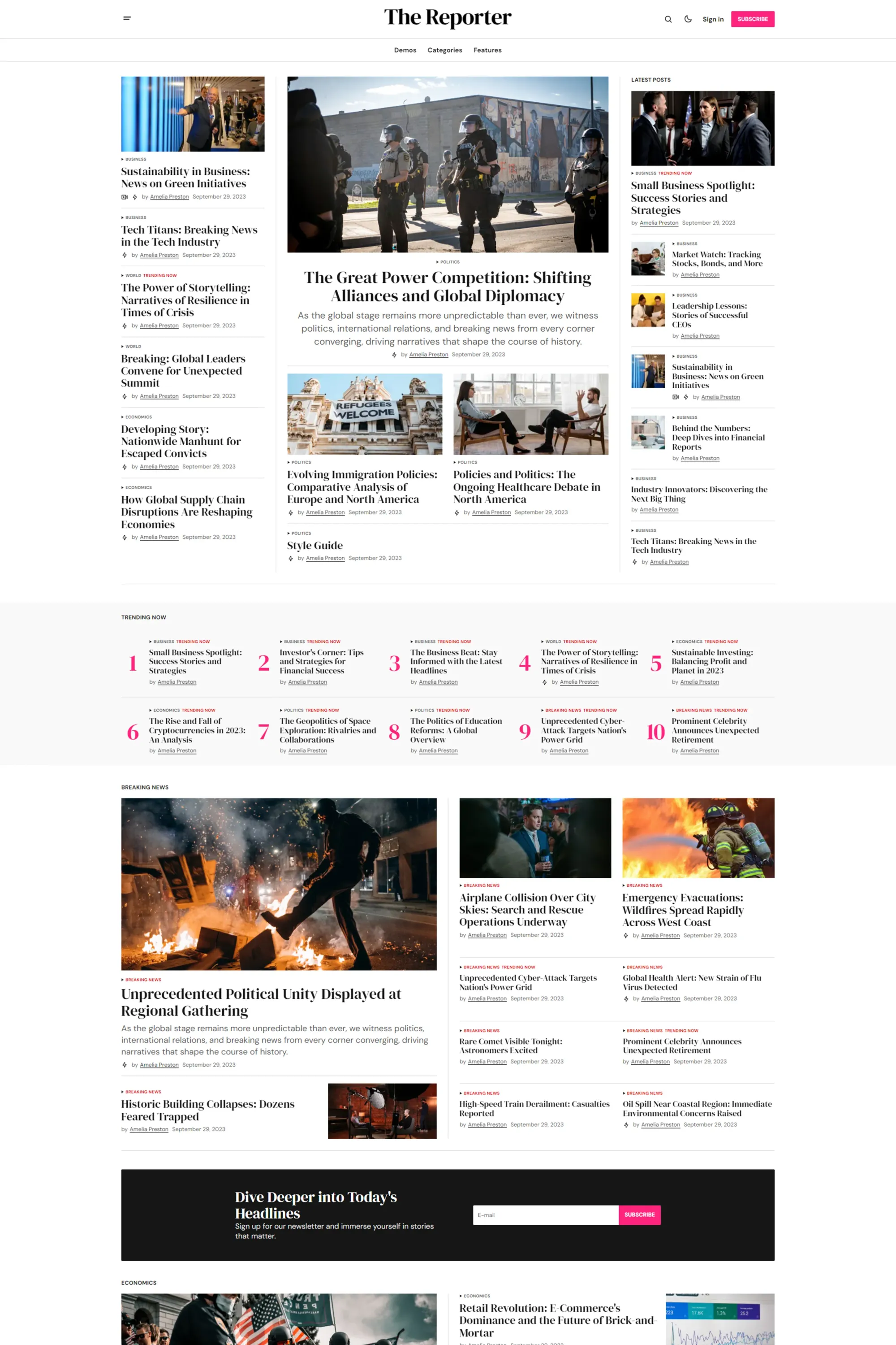 🆕 Latest Reporter Ghost Theme! 📰 Perfect for News & Blogs