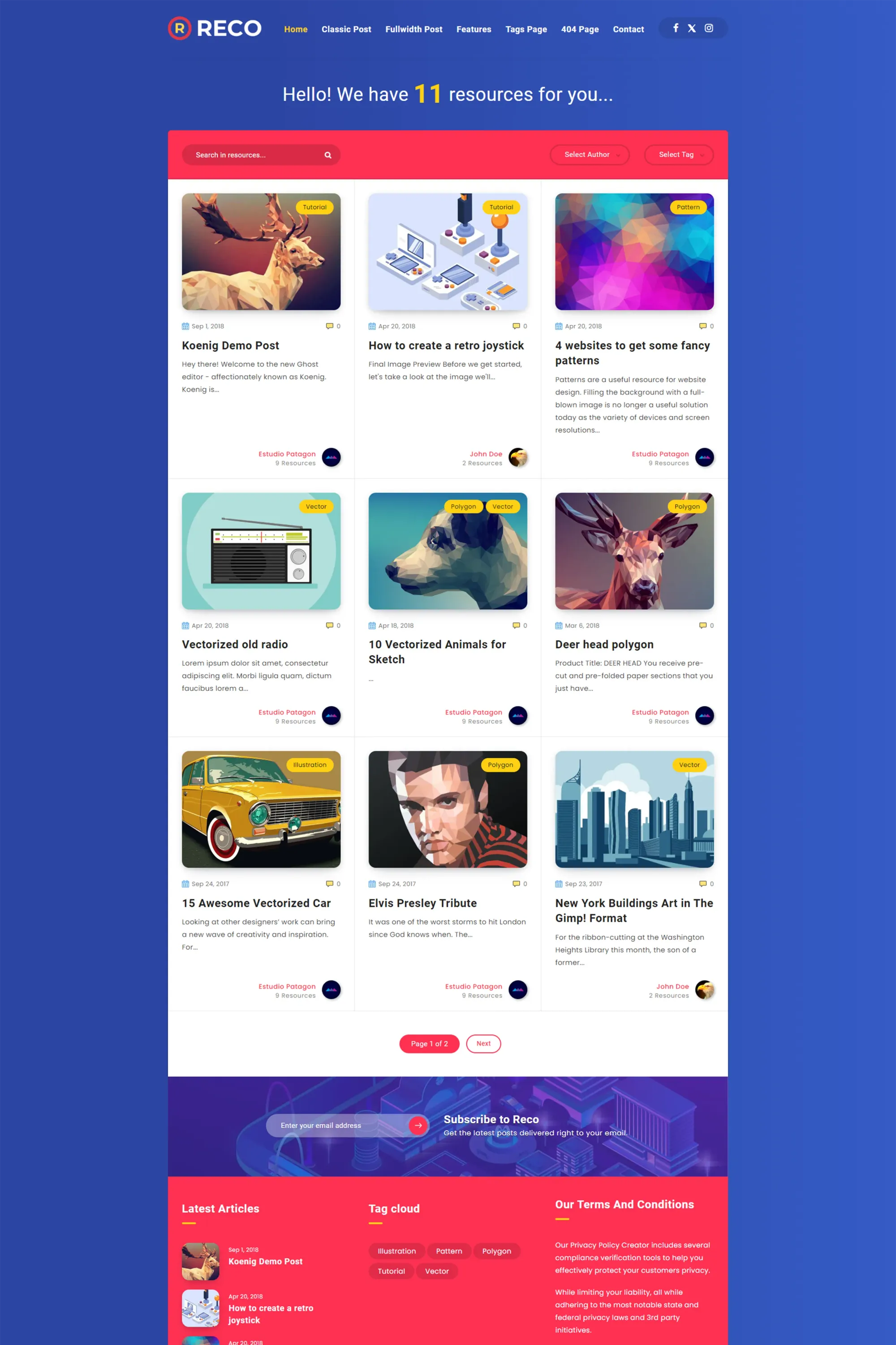 🎨 Reco Ghost Theme - 🚀 Fast, 📱 Responsive, & SEO-Friendly