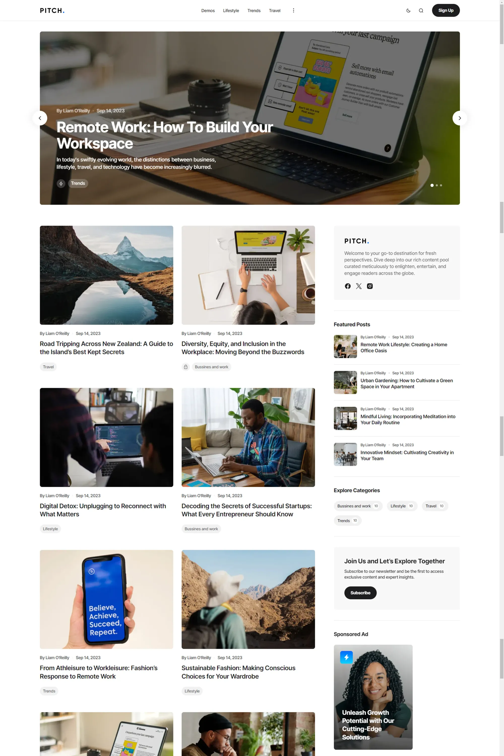 🔥 New Pitch Ghost Theme! 🎯 Perfect for Blogs & Startups