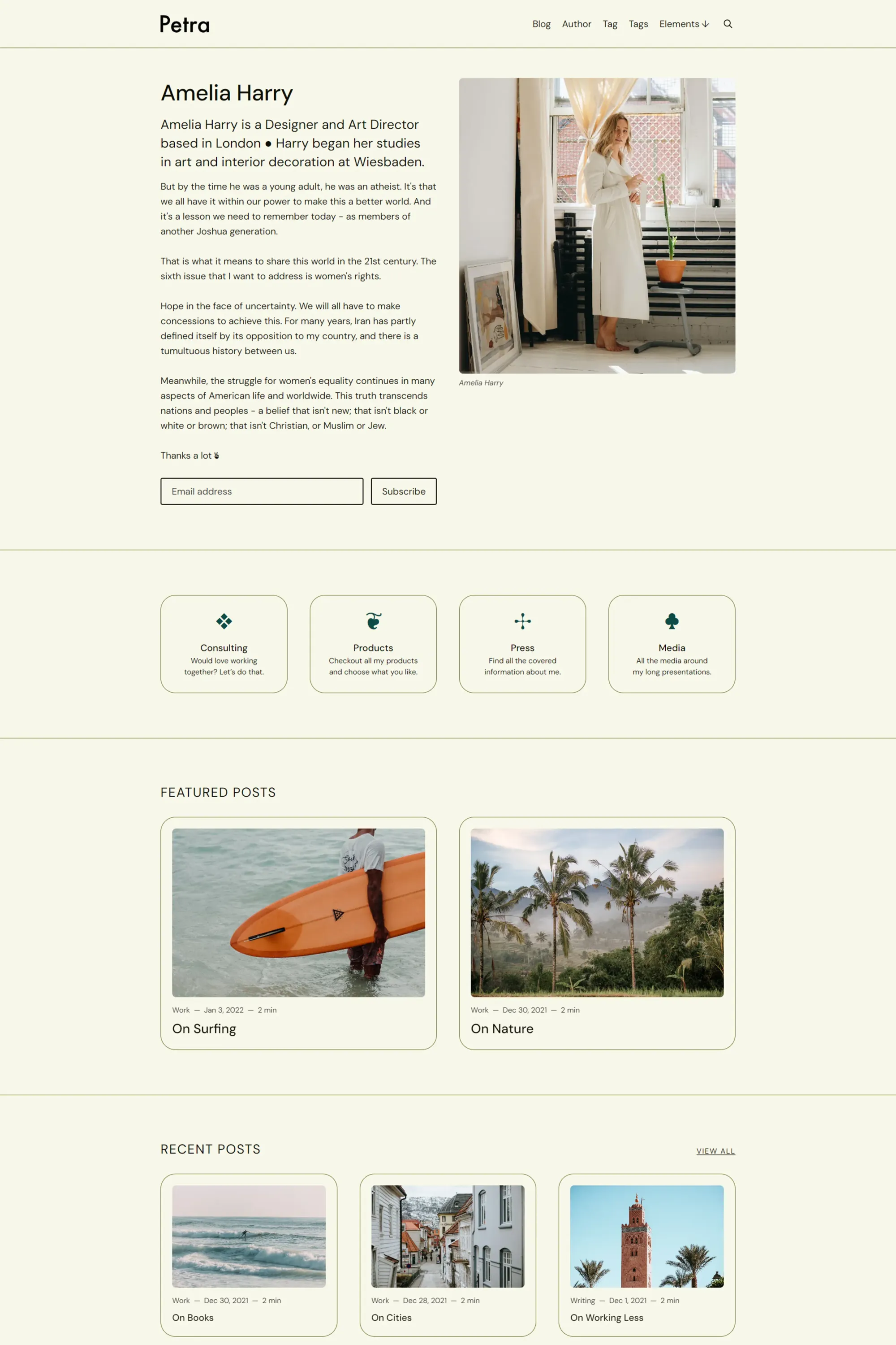 Petra Ghost Theme | Minimalist Design for Blog