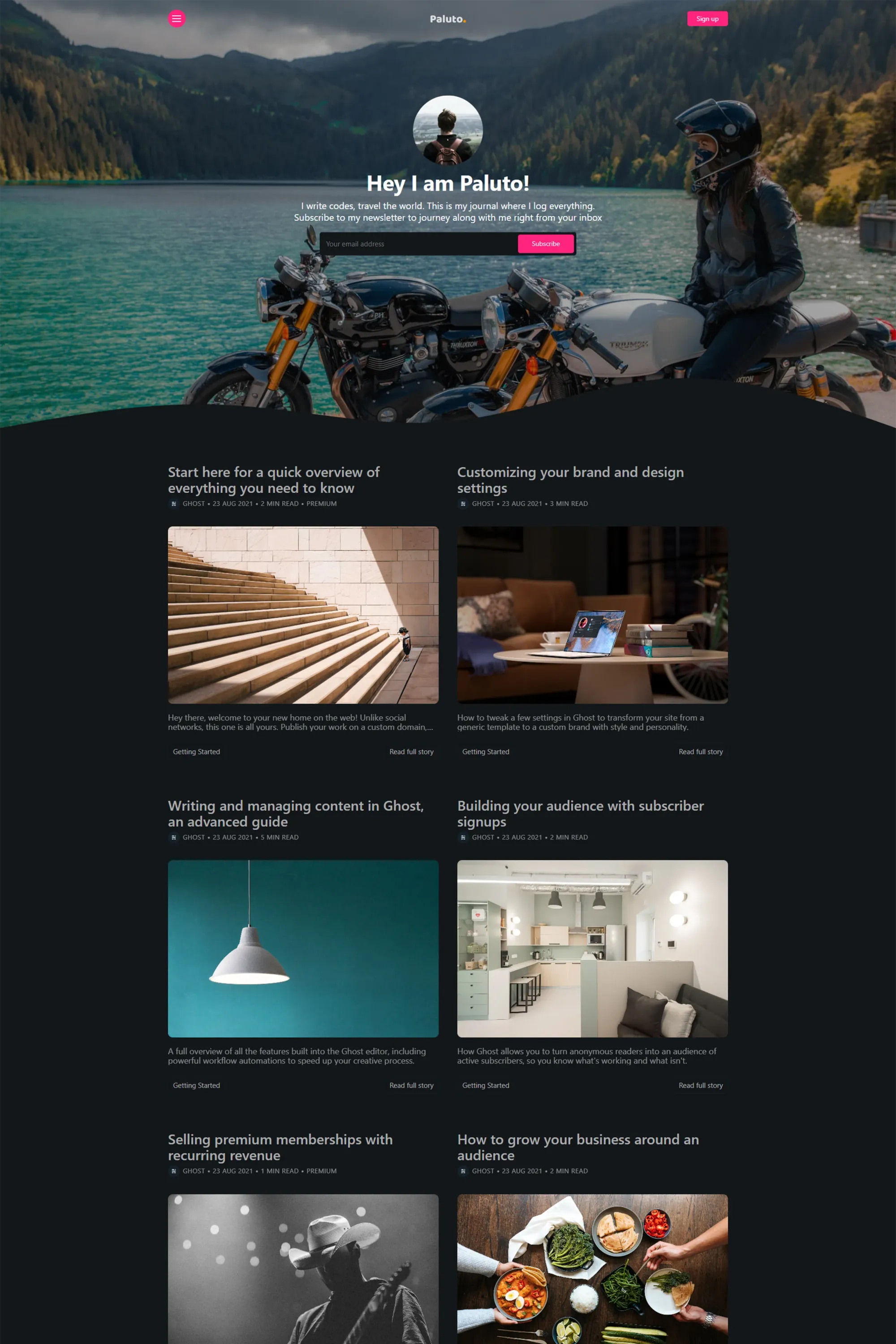 ️ Paluto Ghost Theme | Sleek Design for Blogs & Newsletters 🌟