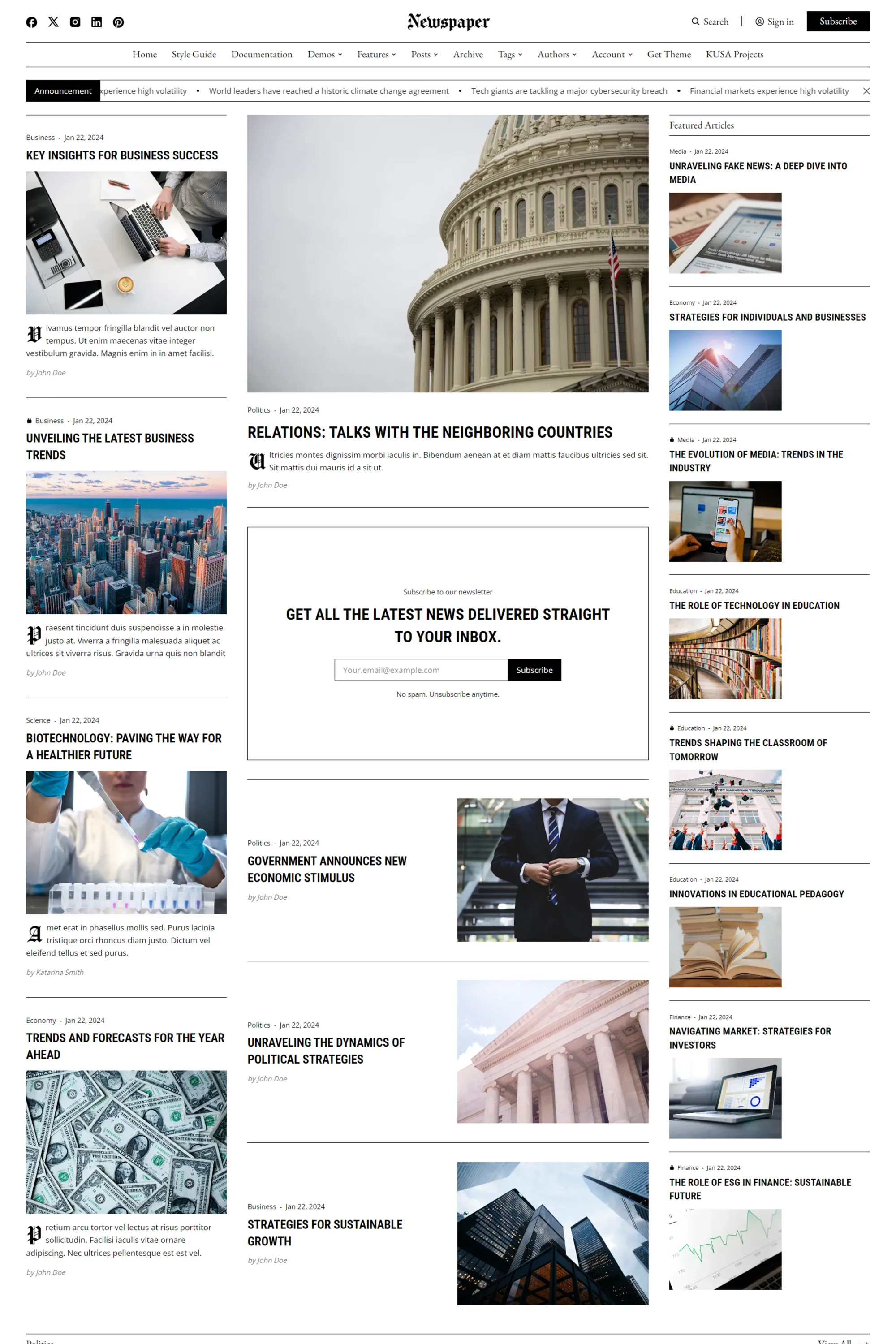 🚨 New! Newspaper Ghost Theme by KUSA Projects 📰
