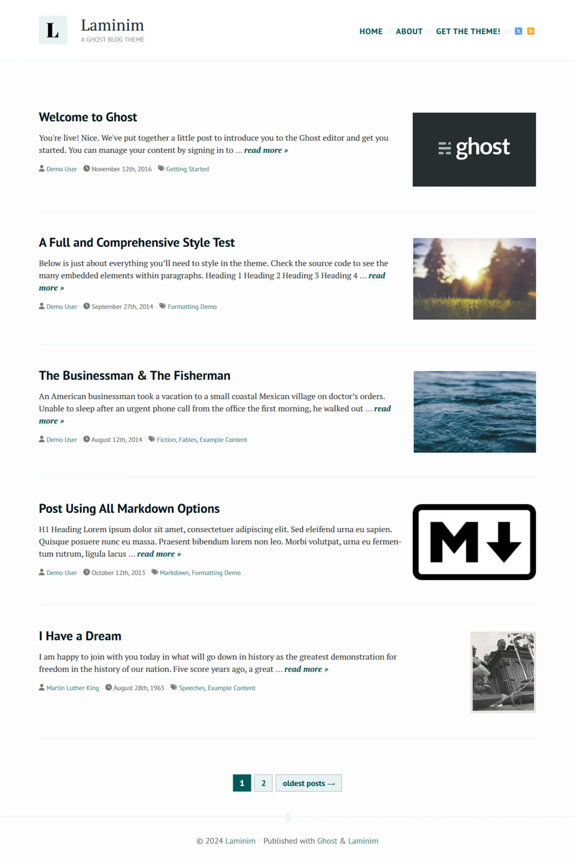 Laminim – Feature-Packed Ghost CMS Theme for Bloggers 💻 ️