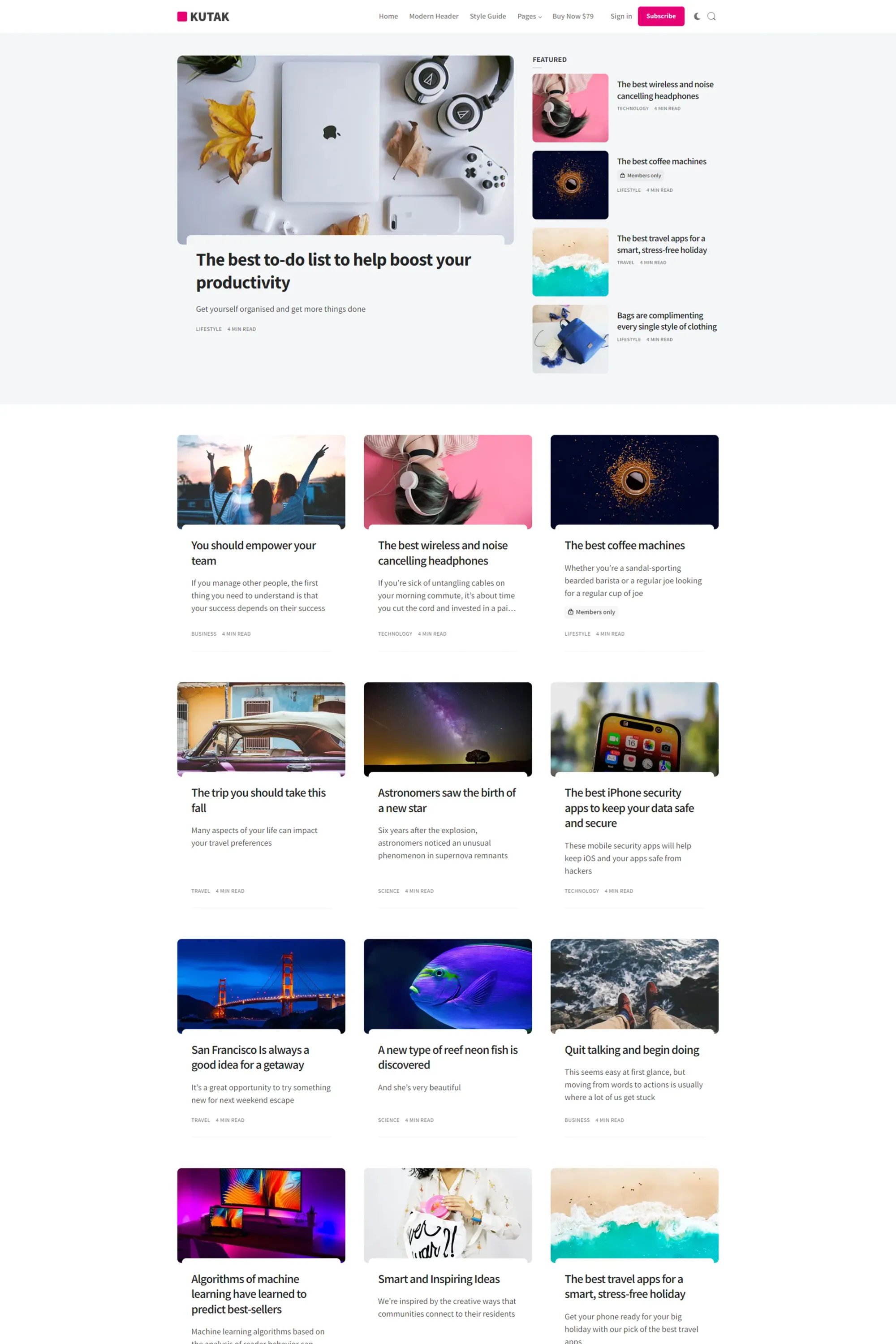 🌙 Kutak Ghost Theme – Minimal, Modern & Customizable!