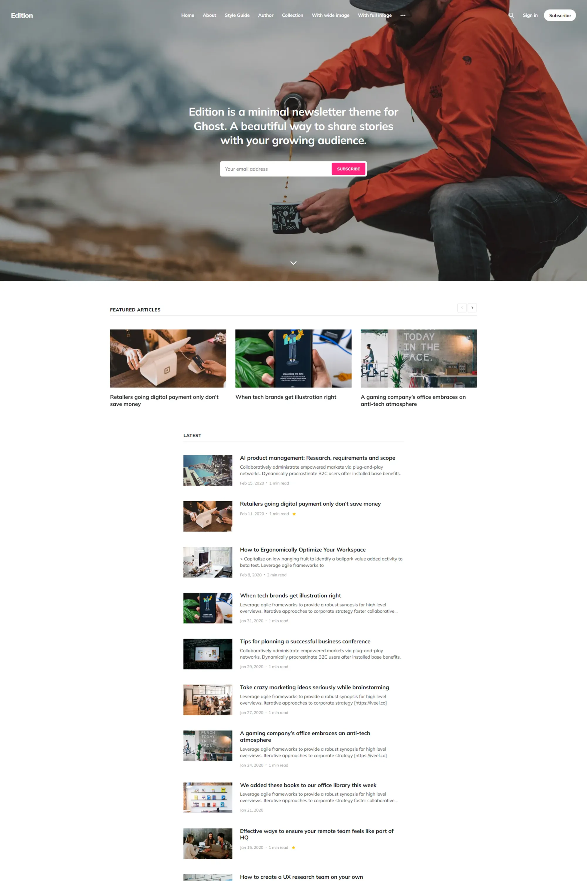 📰 Edition Ghost Theme – Minimal Design for Writers