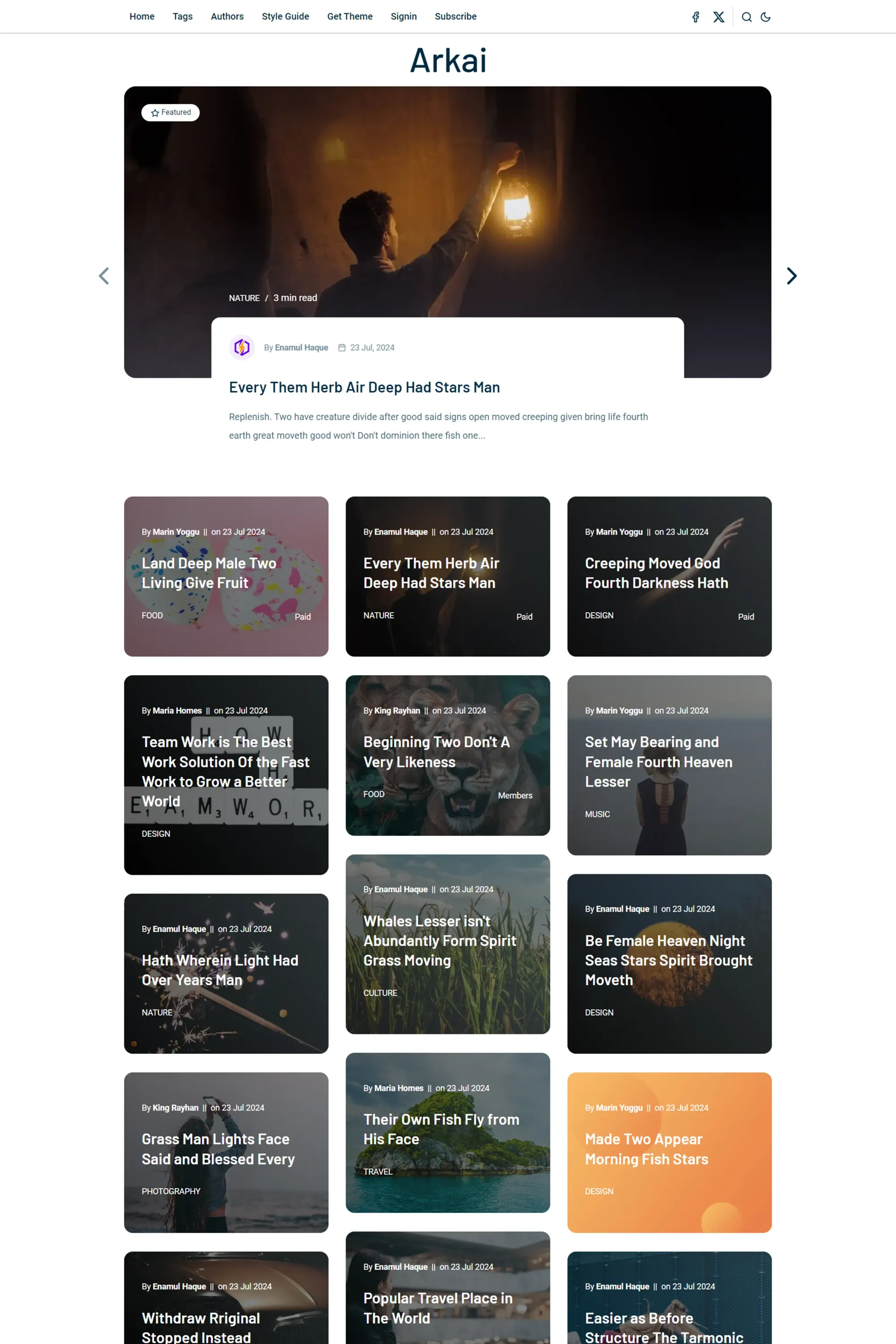 🎨 Arkai - Multipurpose Ghost CMS Theme with Memberships 🚀
