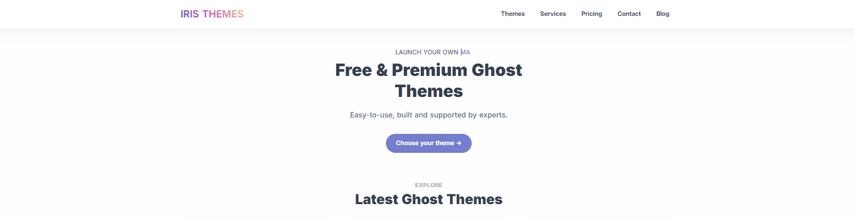 Iris Themes: Ghost Theme Developer | Theme My Blog