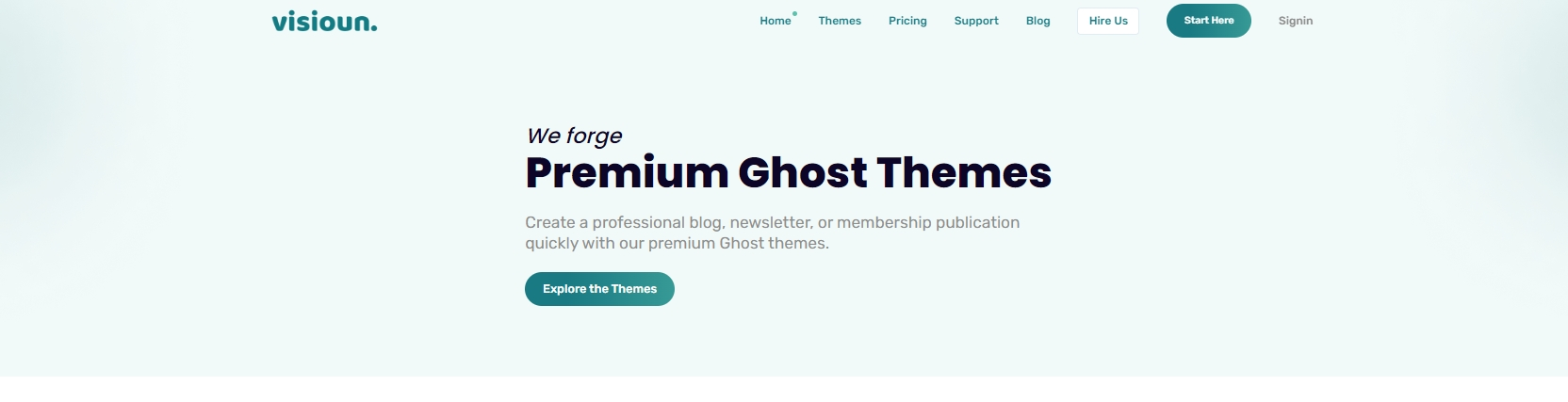 Visioun: Ghost Theme Developer | Theme My Blog