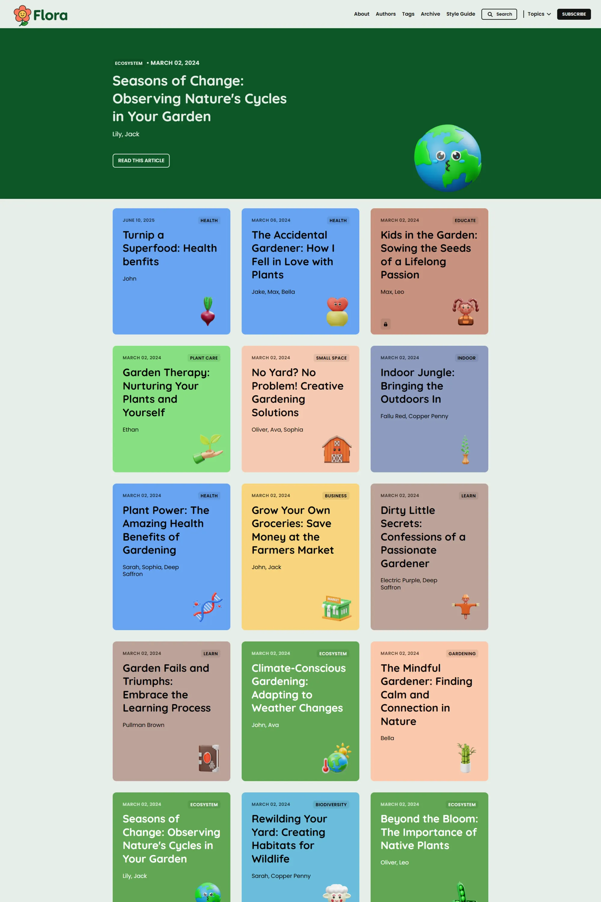Flora Ghost Theme: Vibrant & Fast Theme by ThemeUp Studio